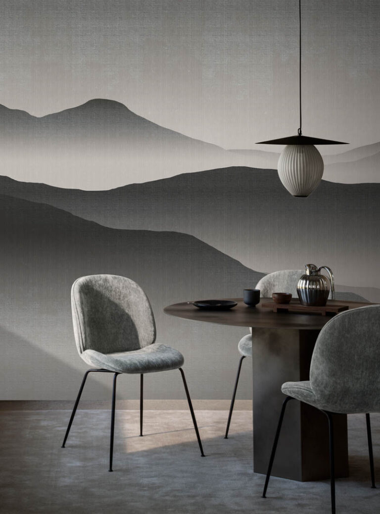 Monn Contemporary Wallpaper – Misty Landscape Design for Toronto & Canada